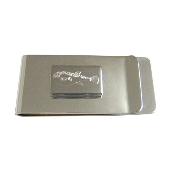 Kiola Designs | Accessories | Silver Toned Etched Puffer Fish Money ...